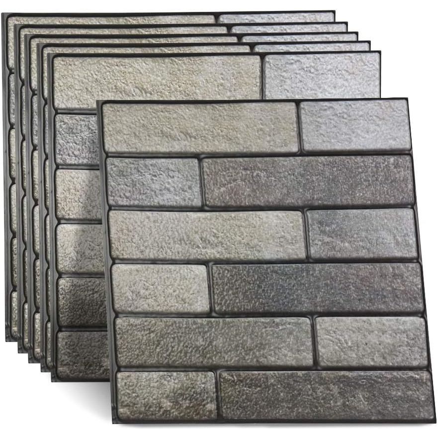 Greenstone Brick Wall Sticker Panels (6 Pack)